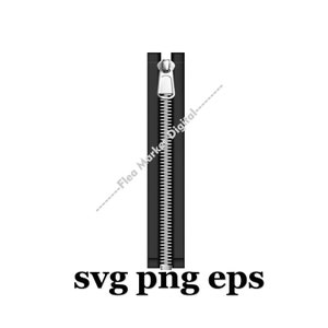 Two Zippers Zipper SVG PNG EPS - Etsy