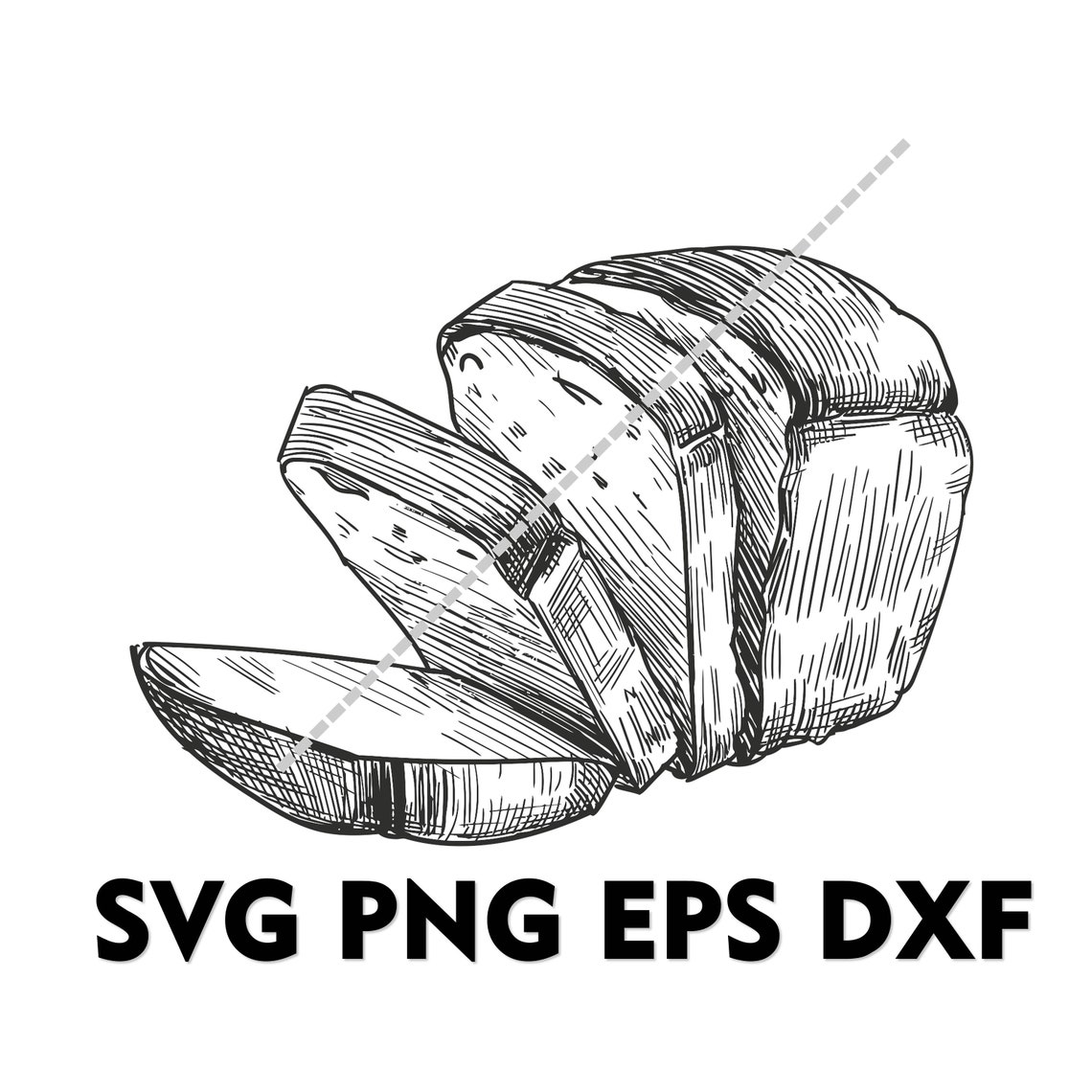 Loaf Bread SVG PNG EPS Dxf - Etsy