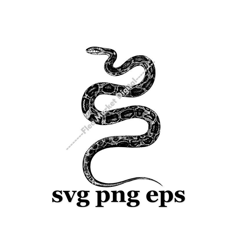Realist Snake SVG PNG DXF - Etsy
