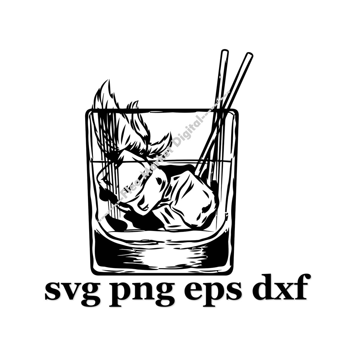 Cocktail SVG PNG EPS Dxf Clipart 9 - Etsy