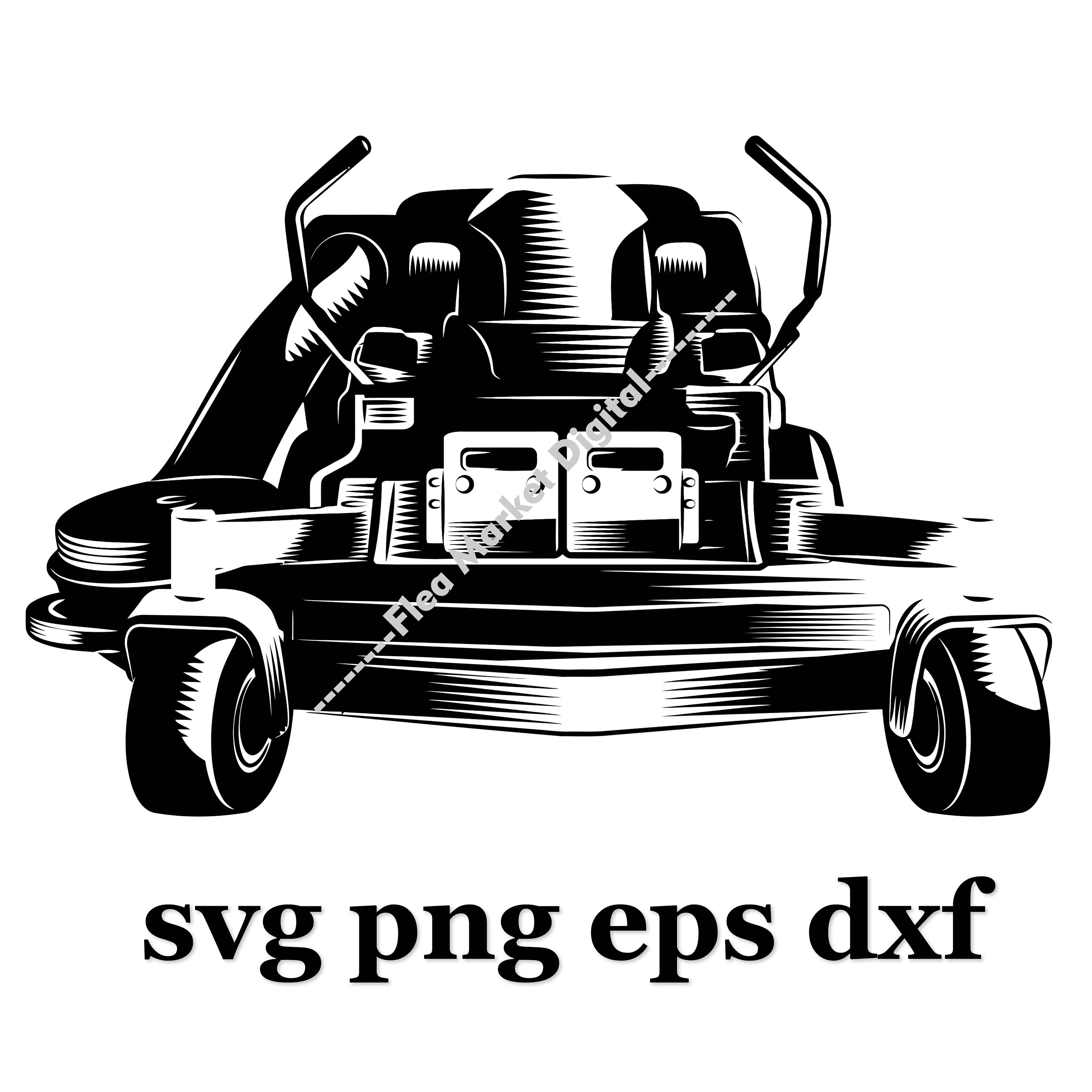 Zero Turn Mower SVG PNG EPS Dxf - Etsy Canada