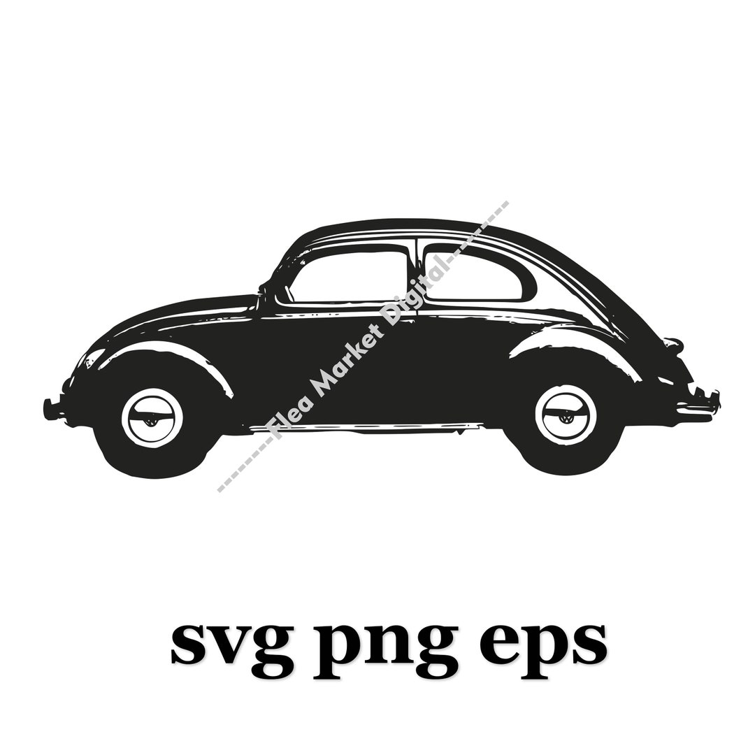Vintage VW Volkswagen Beetle Fusca Car SVG PNG Eps - Etsy