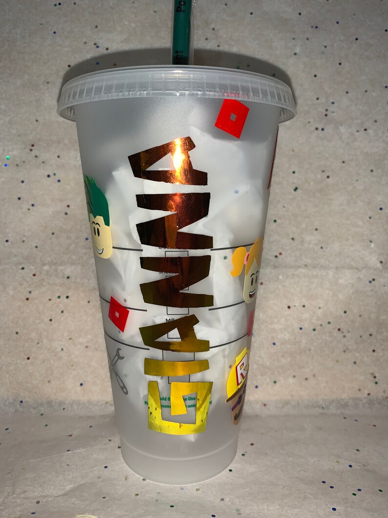 Customized Strbucks Cold Cup R0blox - Etsy