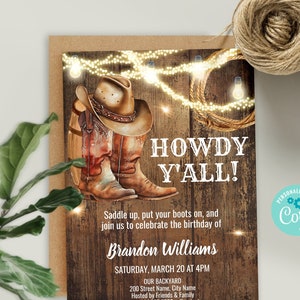 Western Invitation - Etsy