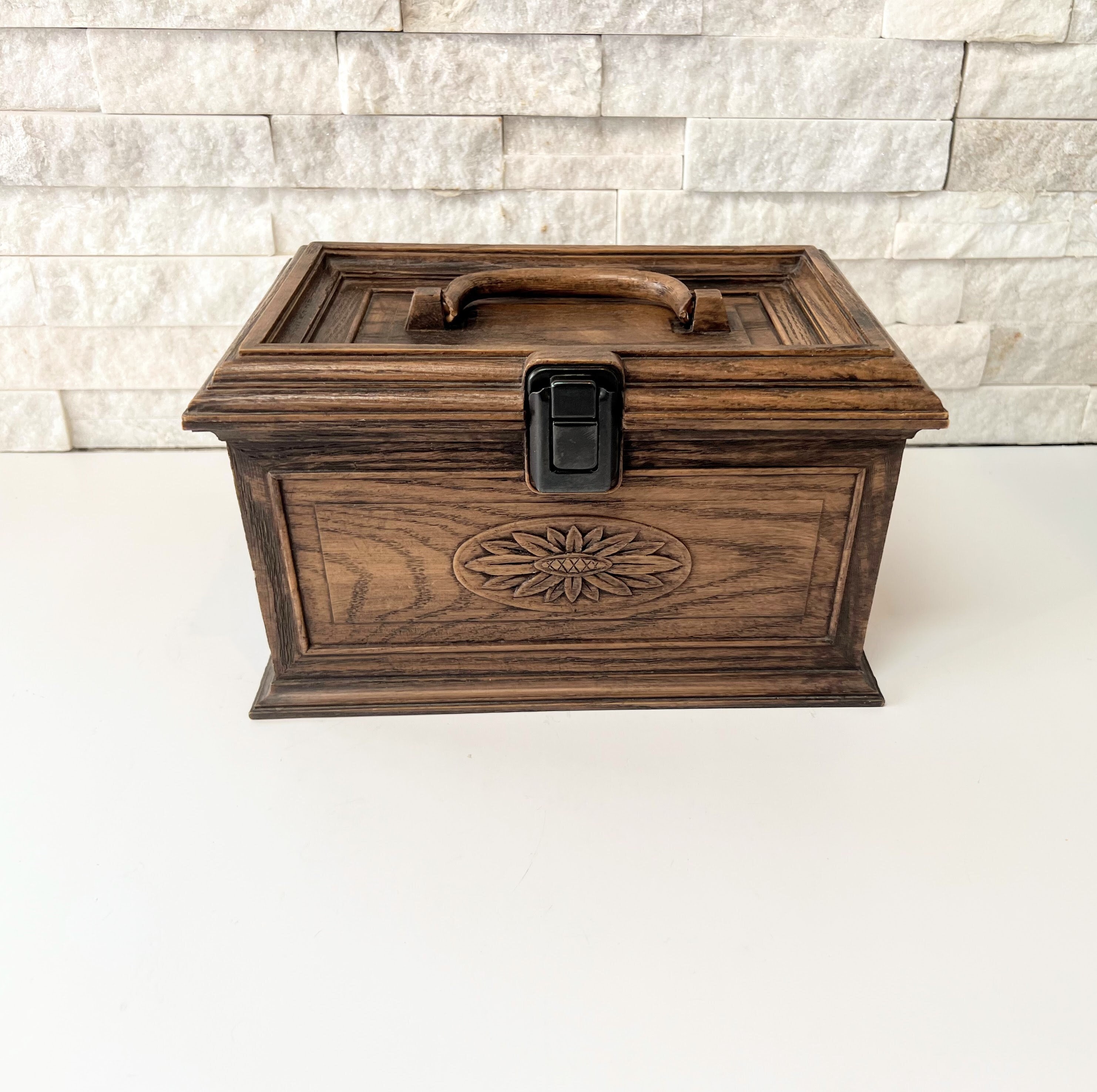 Vintage MCM Lerner Sewing Box Craft Caddy - Etsy