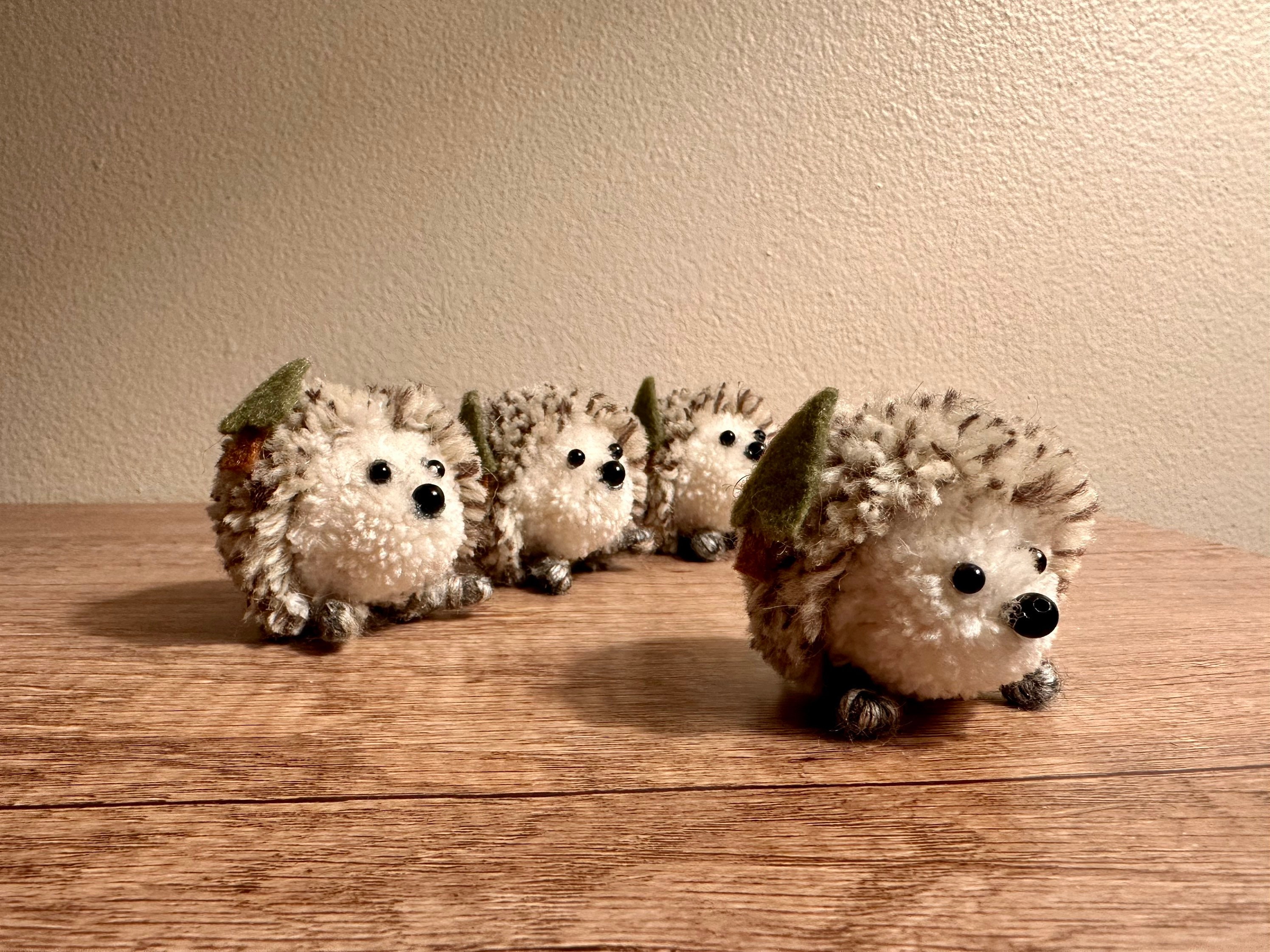 Tiny Tree Hedgehog Holiday Decoration | Handmade | Macrame Yarn Wool ...