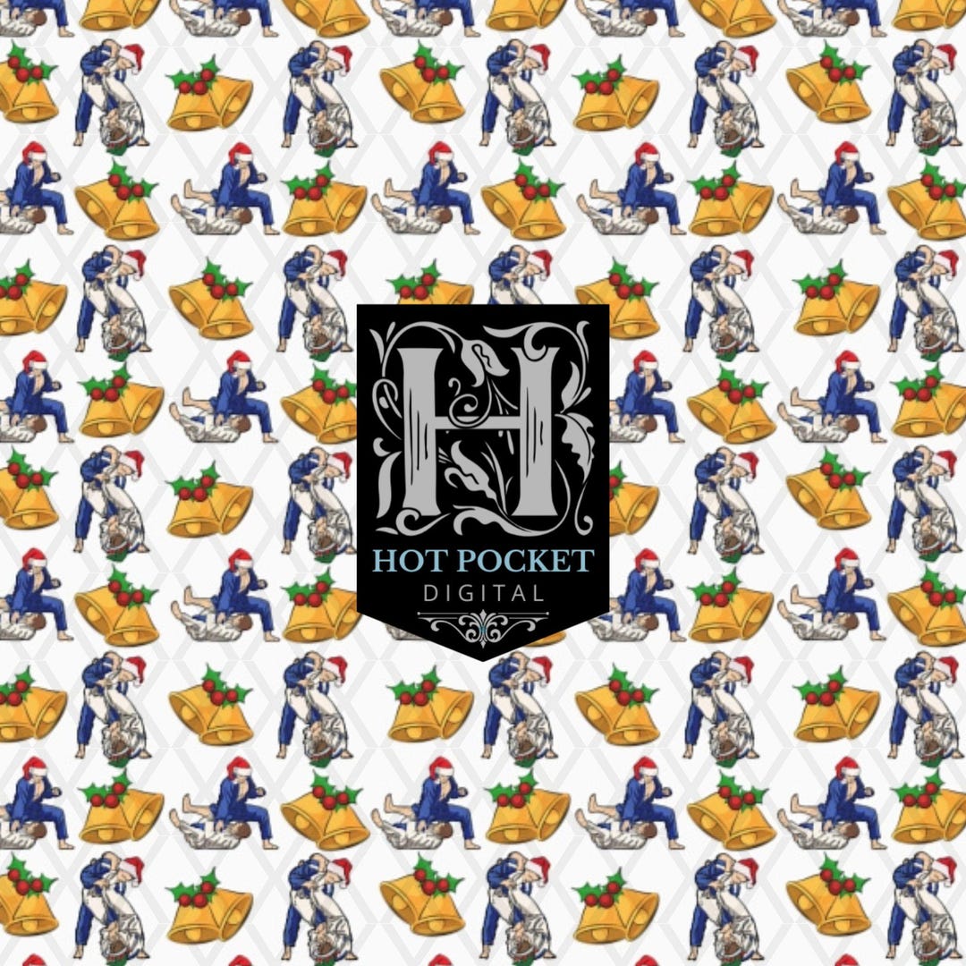 Jiu Jitsu Christmas Seamless Pattern Repeat Design Instant Download ...