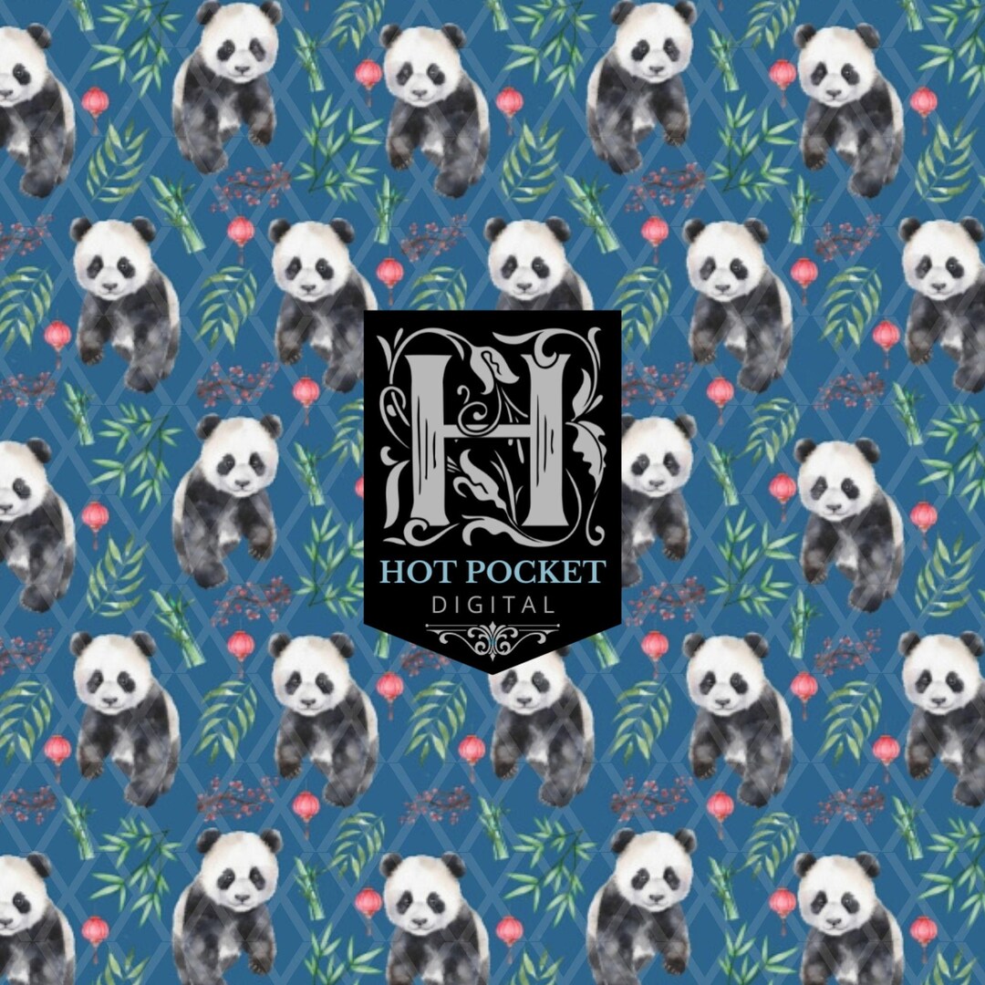 Panda Bear Seamless Digital Pattern. Chinese Wildlife Repeat Design ...