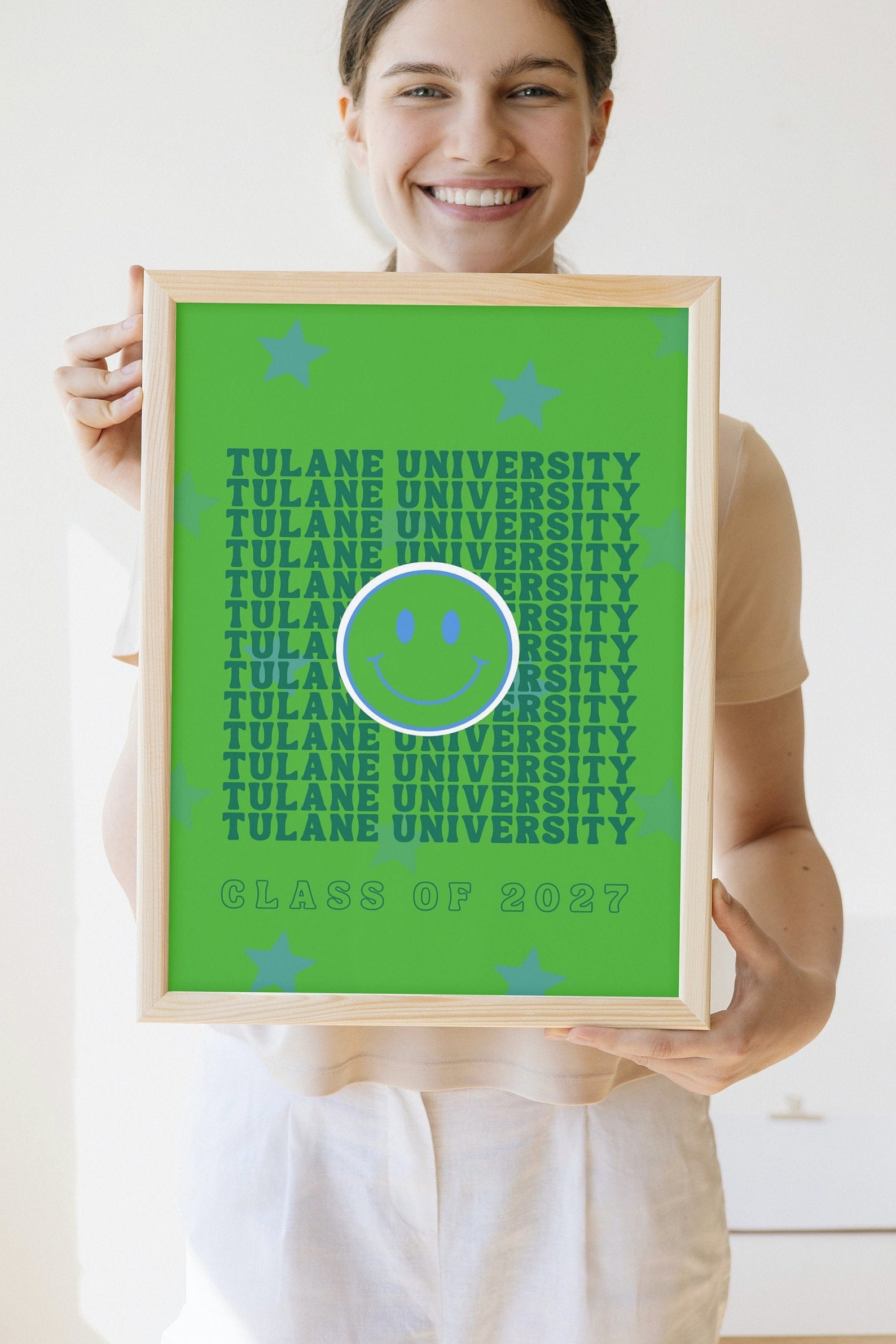 TULANE Class of 2027 Smileyface Star Digital Download College ...