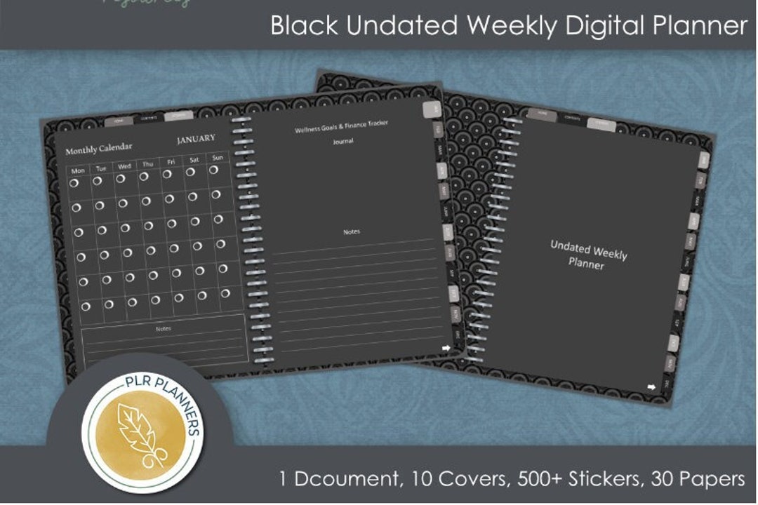 Digital Undated Weekly Planner - Etsy