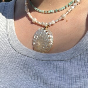 Mermaid Inspired Necklace Seashell Fresh Water Pearl - Etsy