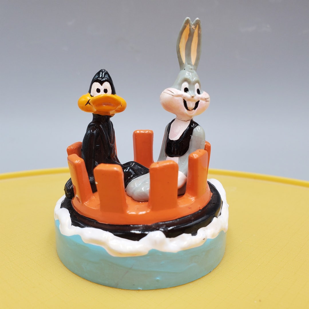 Daffy Duck Bugs Bunny Adrift in Raft Boat at Sea Pvc Figure 1990 Warner ...