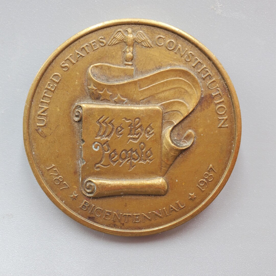 Scottish Rite 1987 Bicentennial Coin Token Bronze Constitution We the ...
