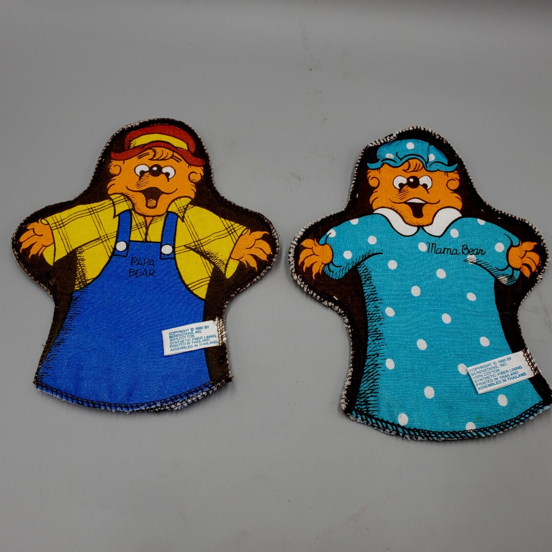 Berenstain Bears Mama Papa Bear Cloth Hand Puppet 1990 Vintage - Etsy