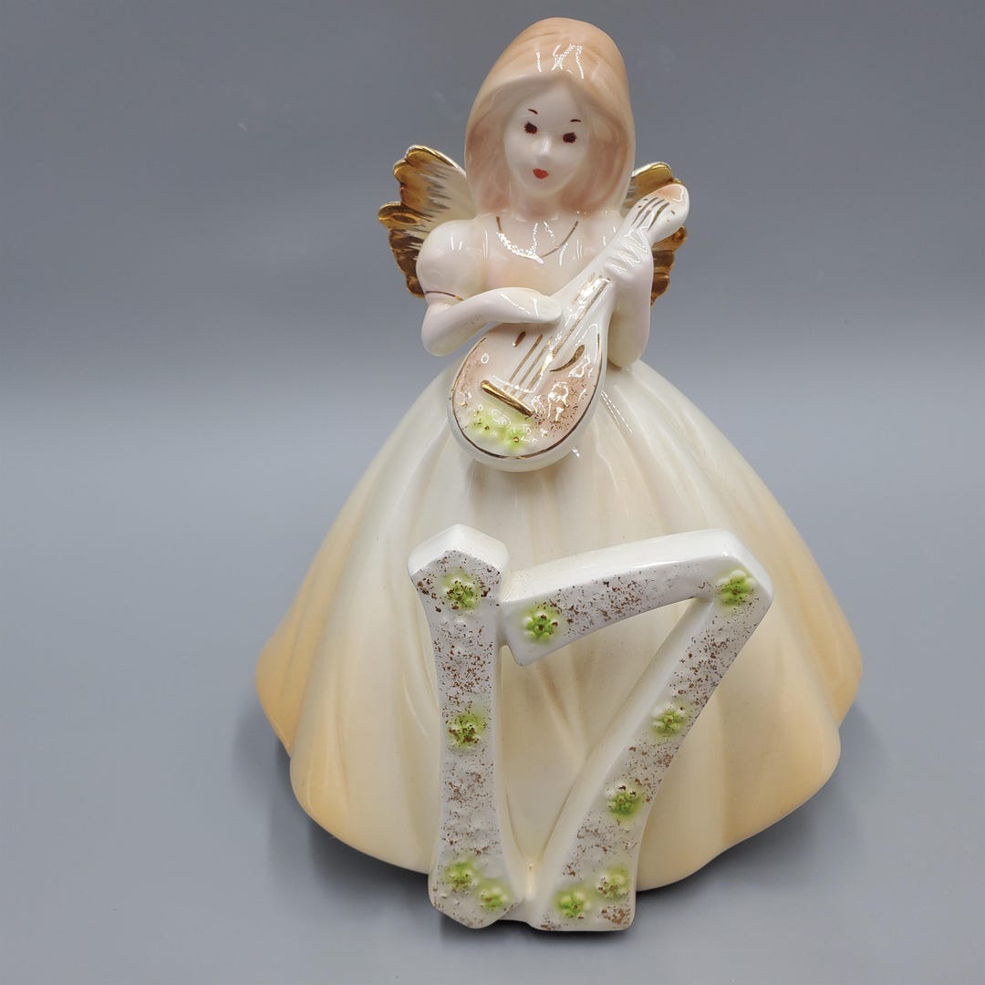 Josef Originals Figurine Birthday Girl Angel With Guitar 17 Years Old 6 ...