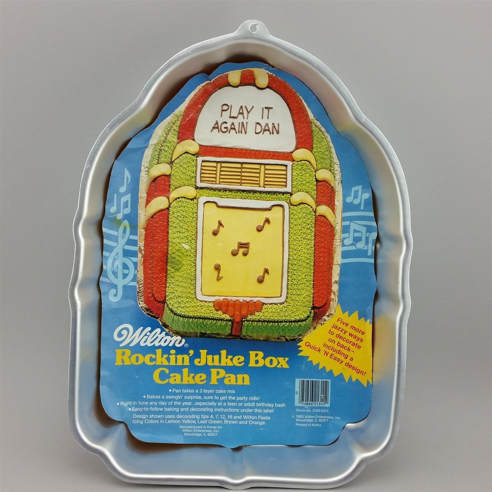 Juke Box Cake Pan Wilton With Insert Instructions Happy Days - Etsy