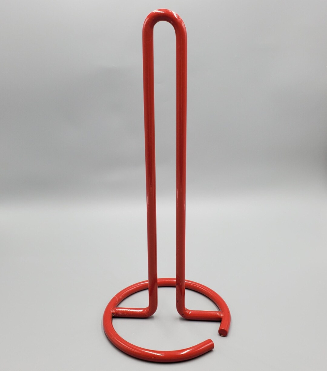 Bright Red Paper Towel Holder Countertop Easy on off Metal With Vinyl ...