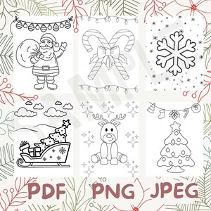 Coloring Pages | Printable | Kid Friendly | Christmas | Santa Claus ...