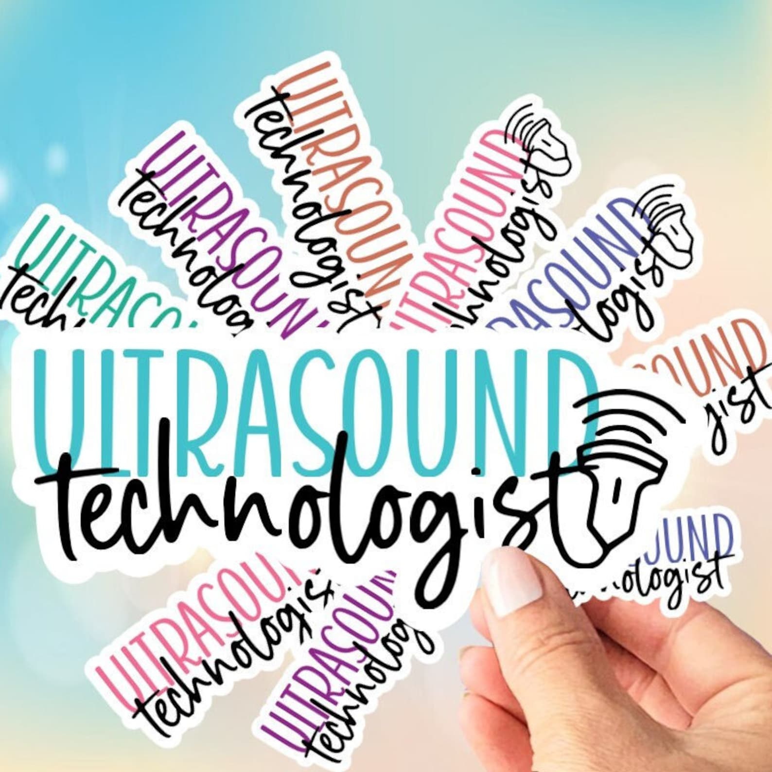 Ultrasound Tech Stickers for Phone Case, Hydro Flask. Sonographer ...