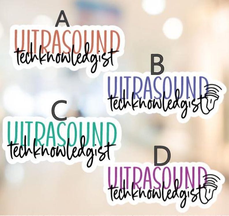 Sonographer Sticker Gift. Ultrasound Tech Stickers for Phone Case ...
