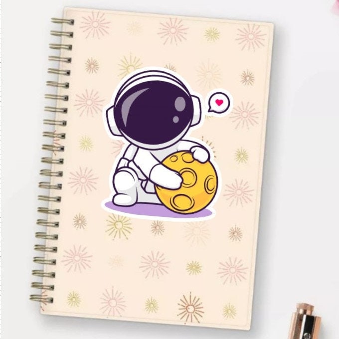 Astronaut Sticker. Spaceman Vinyl Decal for Laptop, Water Bottle - Etsy