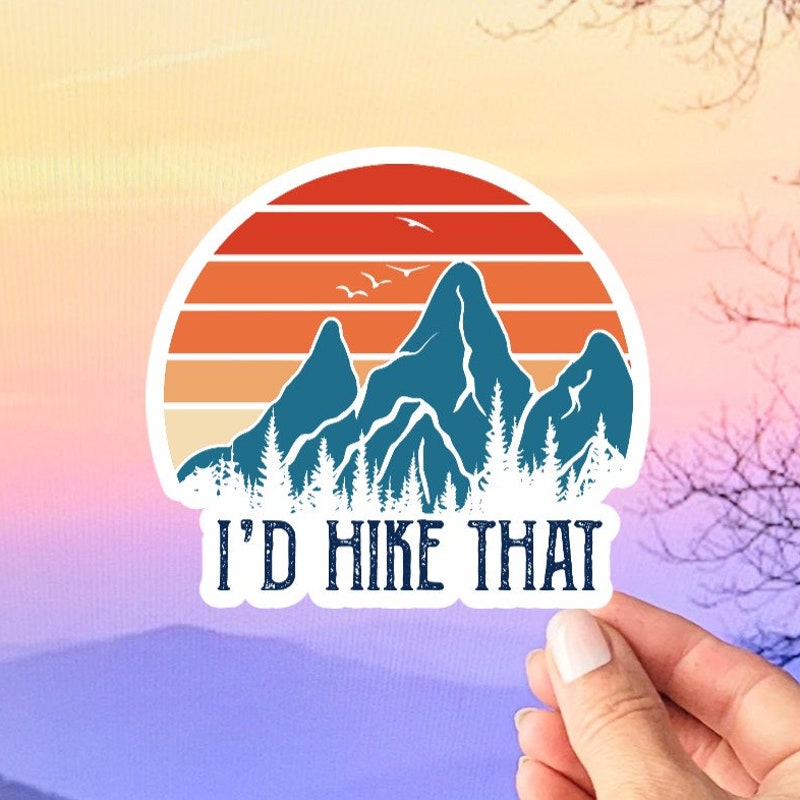 Hiking Sticker - Etsy