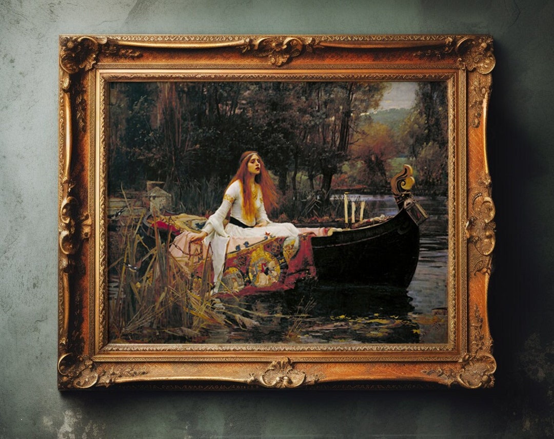 Rolled Fine Art Print, the Lady of Shallot 1888, Vintage Oil Painting ...
