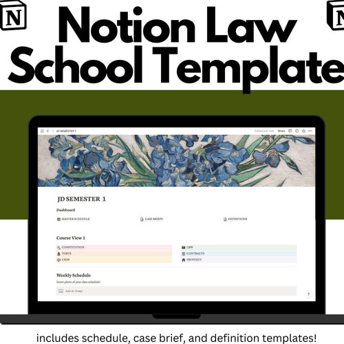 Notion Law School Template - Etsy