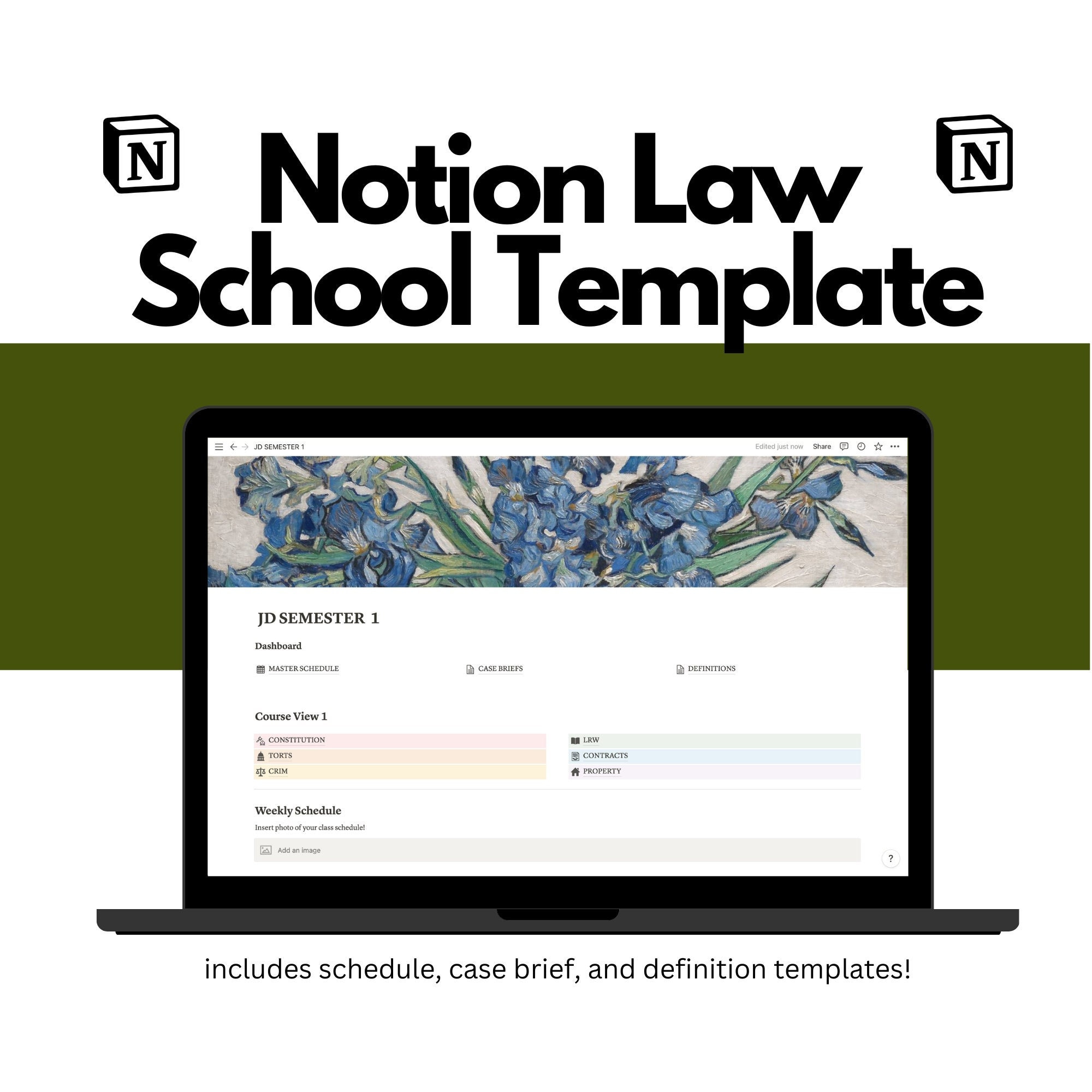 Notion Law School Template - Etsy