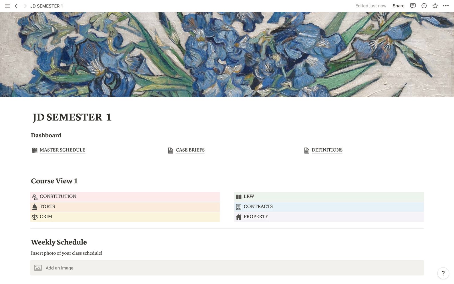 Notion Law School Template - Etsy
