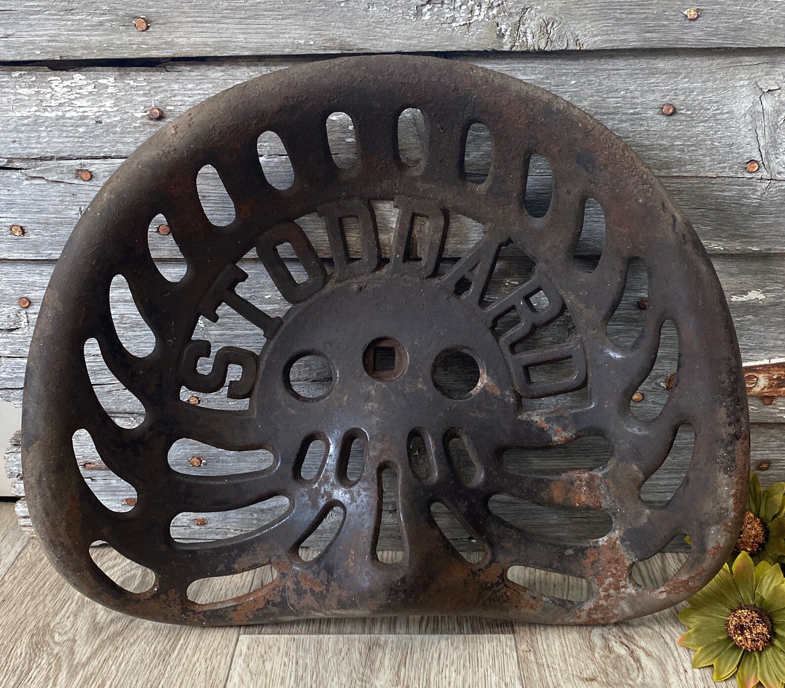 Cast Iron Tractor Seat, Stoddard Implement Seat Vintage Original M85 ...