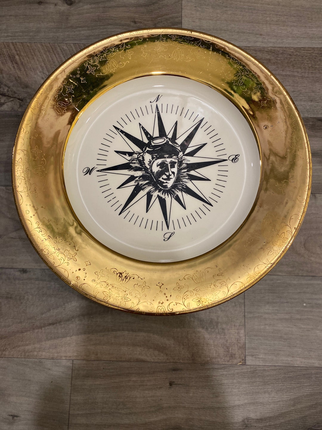 Carl Ben Eielson Airplane Pilot Arctic Explorer First Air Mail Commemorative Plate Gold Trim 10 ...