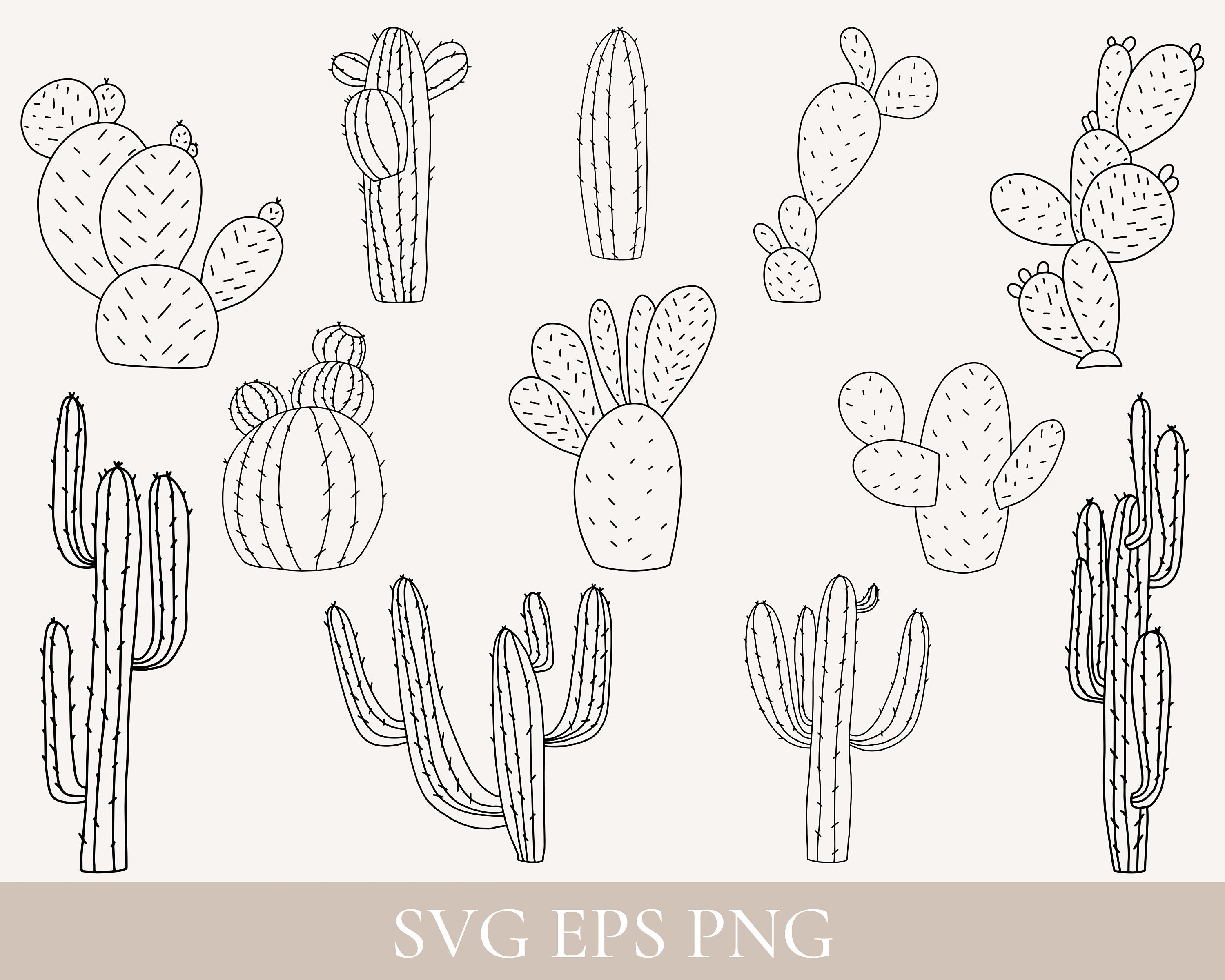 Cactus SVG Succulent Clipart Cactus Svg Bundle Cacti Svg - Etsy Australia