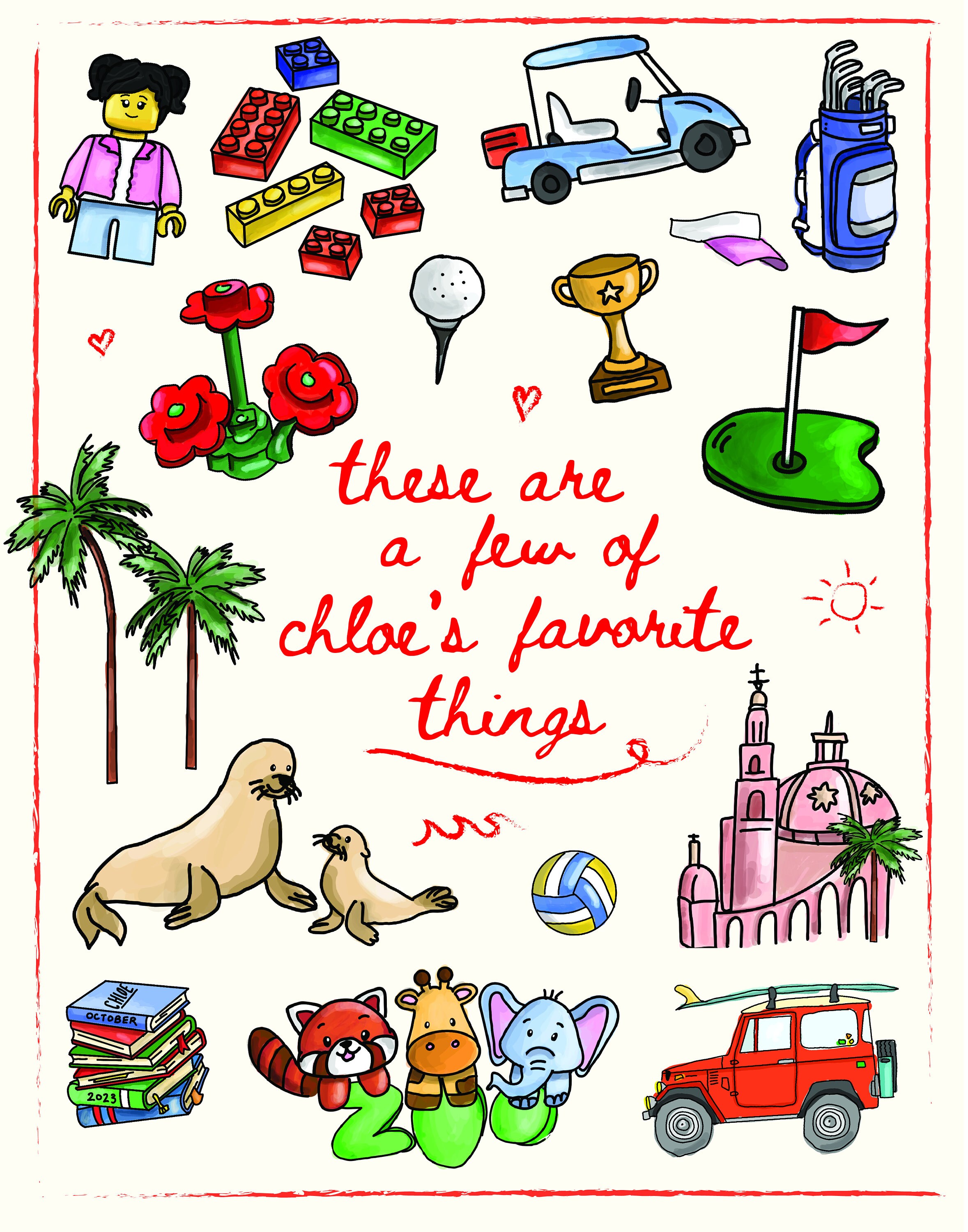 Custom "favorite Things" Digital Print Perfect for Birthday Wedding ...
