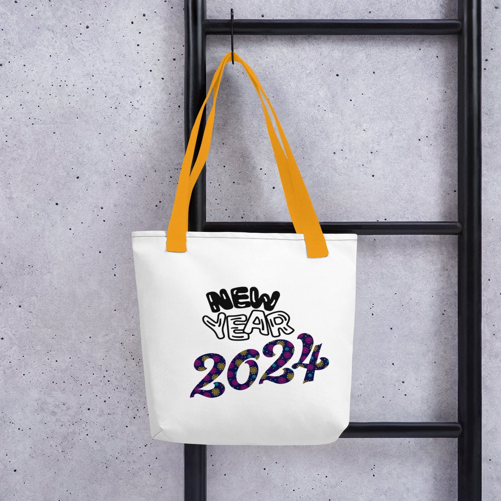 Welcome 2024 in Style With Our White Canvas New Year Tote Bag - Etsy ...