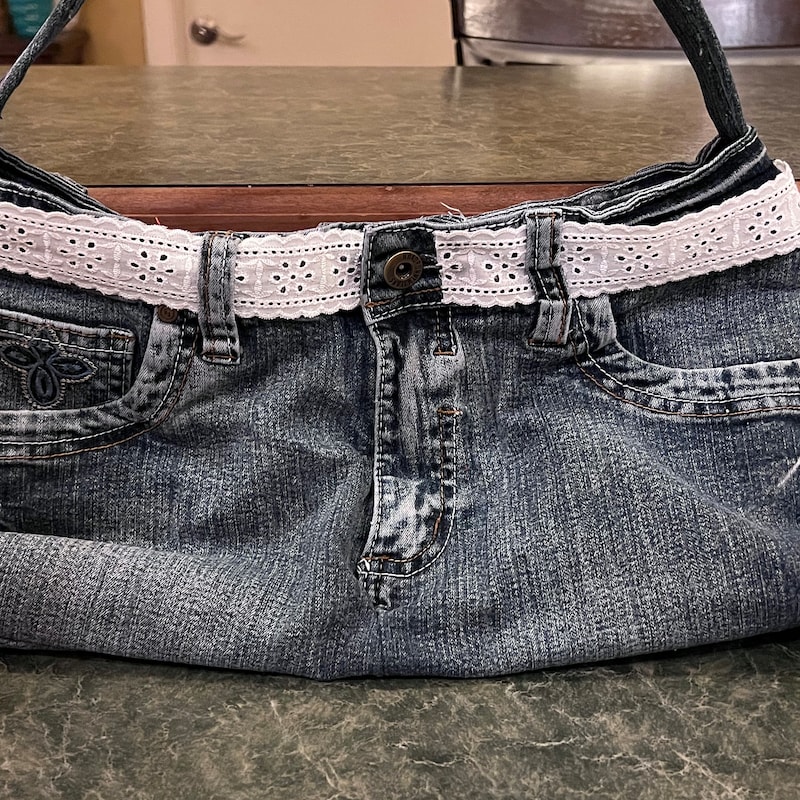 Blue Jean Purse - Etsy