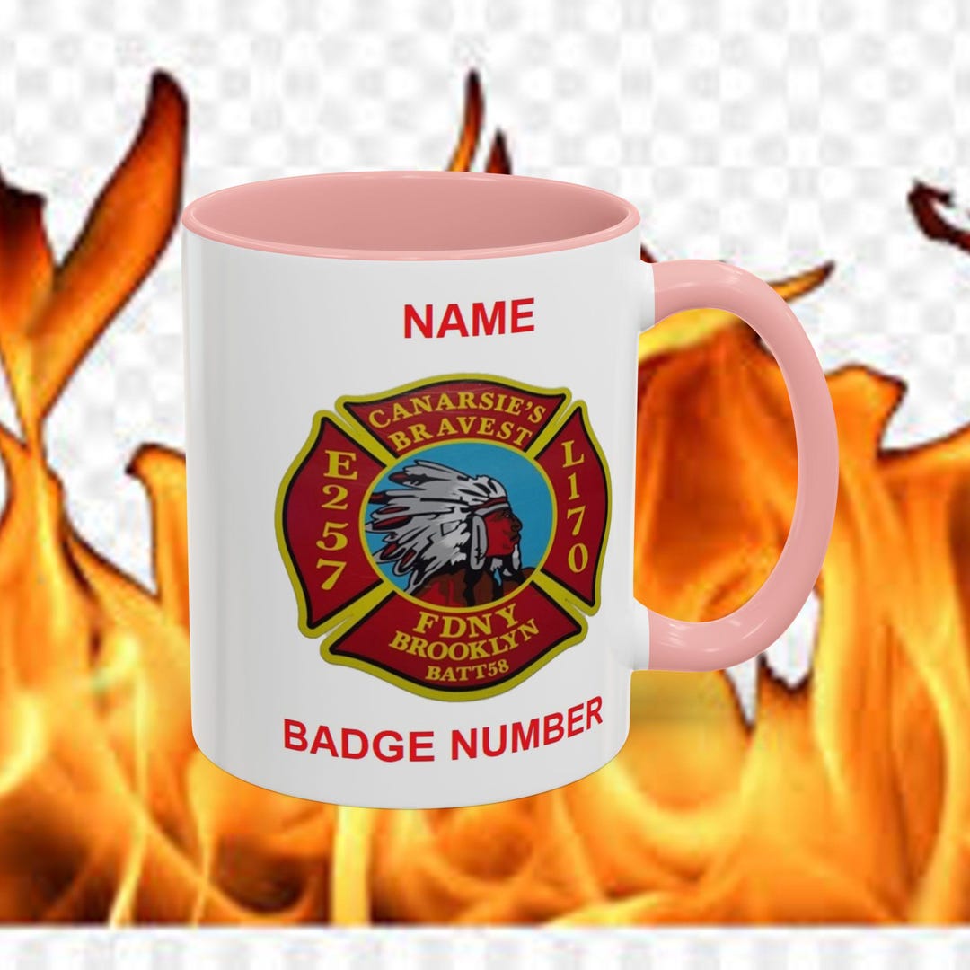 Custom NYFD Engine 257 Ladder 170 Batt. 58 Fire Department Coffee ...