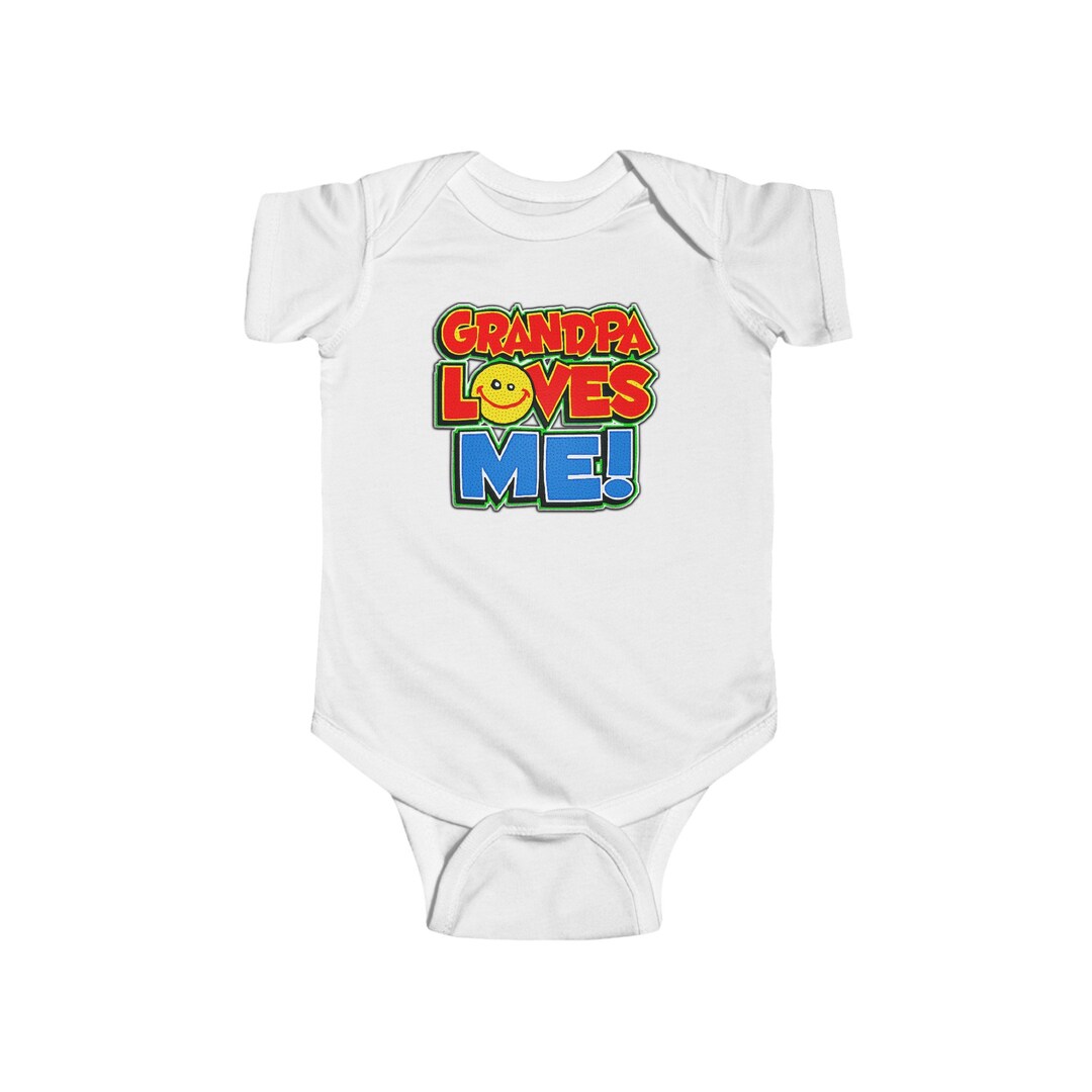 8102 Grandpas Pride Onesie Grandpa Loves Me Bodysuit Celebrate Special ...