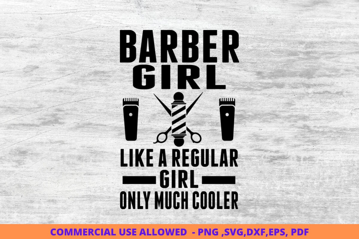 Barber Girl Barber Svg, Barber Design SVG, Png, Funny Barber, Barber ...