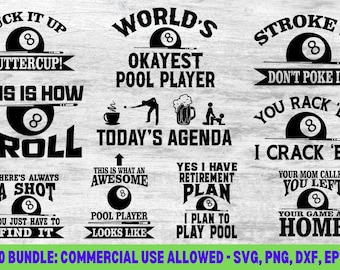 Billiards Svg, Pool Player Svg, Billiard Svg, Pool Svg, Billiards Dxf ...