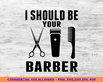 I Kissed a Barber, Barber Design SVG, Png, Funny Barber, Barber Design ...