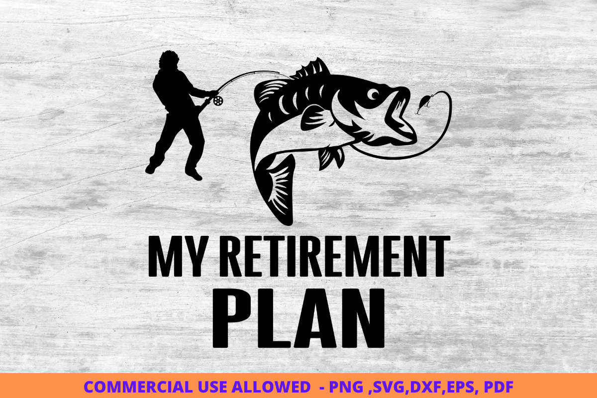 Retirement Fishing Clip Art