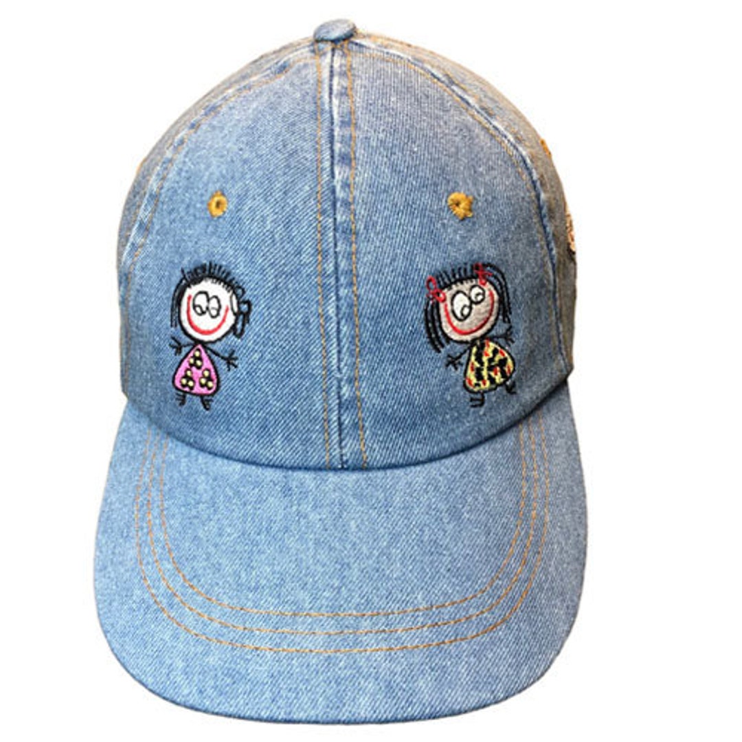 Vintage 90’ Danny First Girls Embroider Jean Denim Hat - Etsy