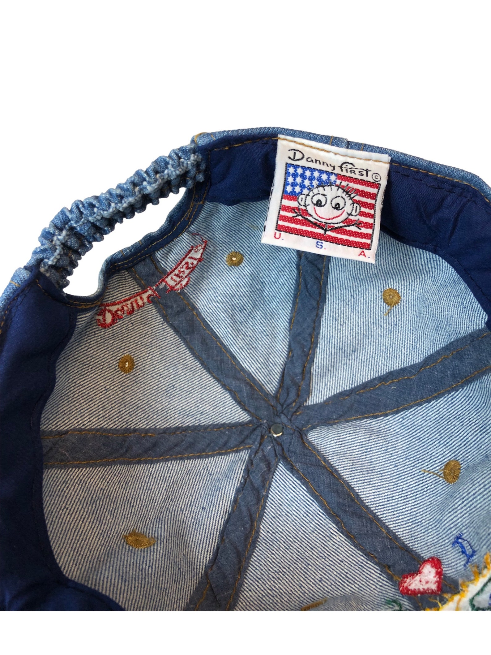 Vintage 90’ DANNY FIRST Embroider Jean Denim Hat 2 Different Design - Etsy