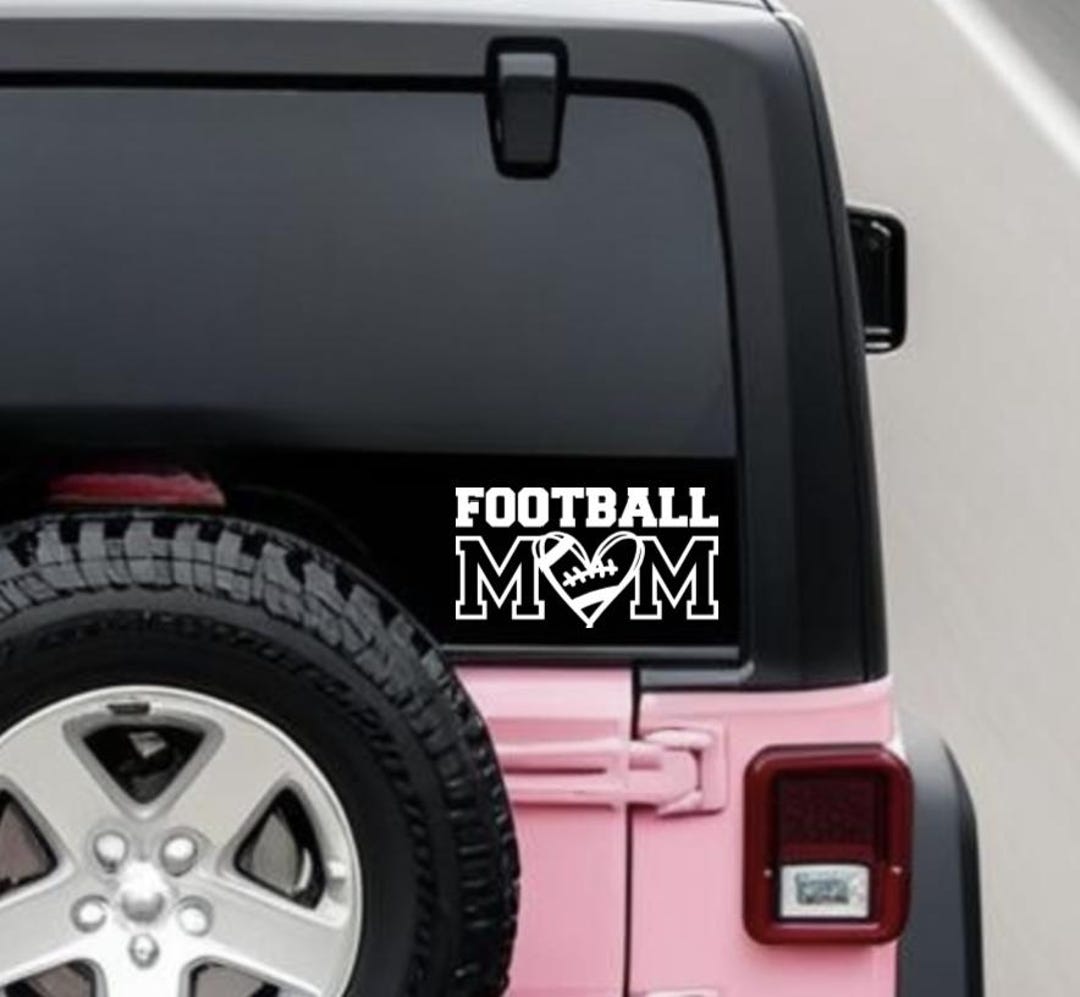 Football Mom Car Decal: Glossy Vinyl, Waterproof, Made in USA - Etsy