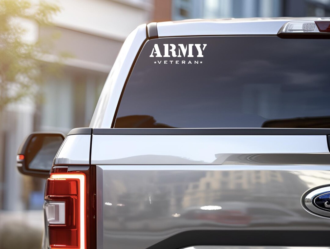 Army Veteran Decal: Durable Vinyl, US Made - Etsy