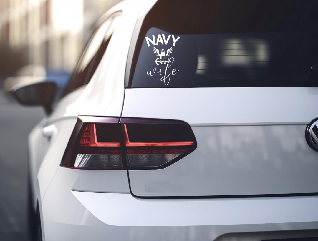 Navy Wife Car Decal: US Sailor Wife Gift - Etsy