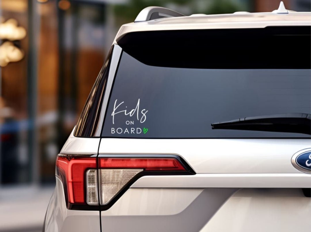 Kids on Board Car Decal: Multiple Children Vinyl Sticker - Etsy
