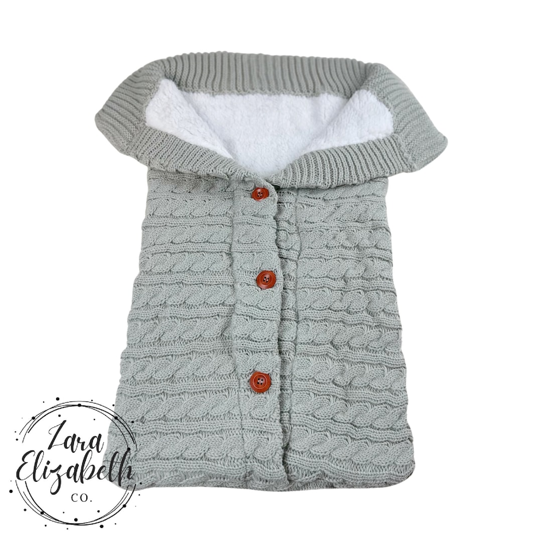 Knitted Baby Sleeping Bag | Baby Play Blanket | Baby Pram Sleeping Sack ...