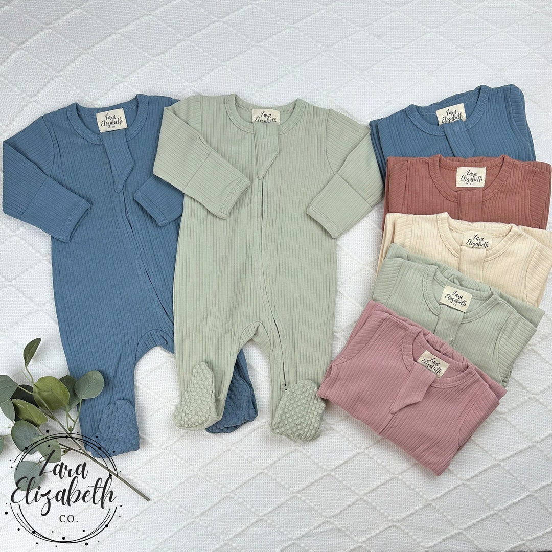 Organic Cotton Baby Zipper Sleeper Unisex Baby Clothes Boy or Girl Baby ...